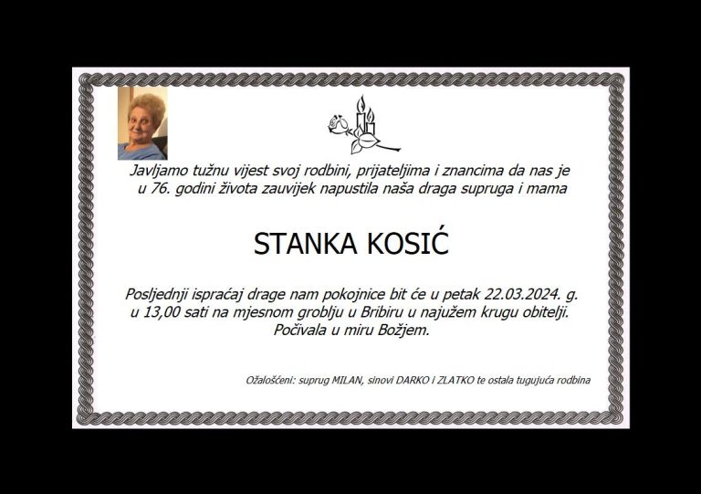 » STANKA KOSIĆ | Eko Murvica d.o.o.